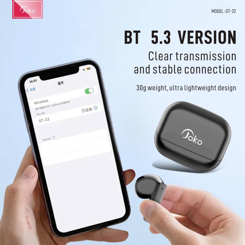 JOKO កាសប៊្លូធូសសេរីថ្មីម៉ូឌែល GT22